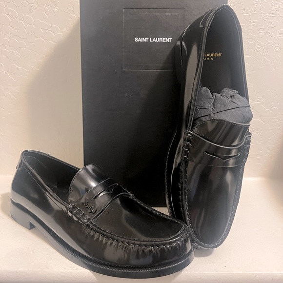 Yves Saint Laurent | Shoes | Ysl Monogram Penny Loafer 9us42eu | Poshmark